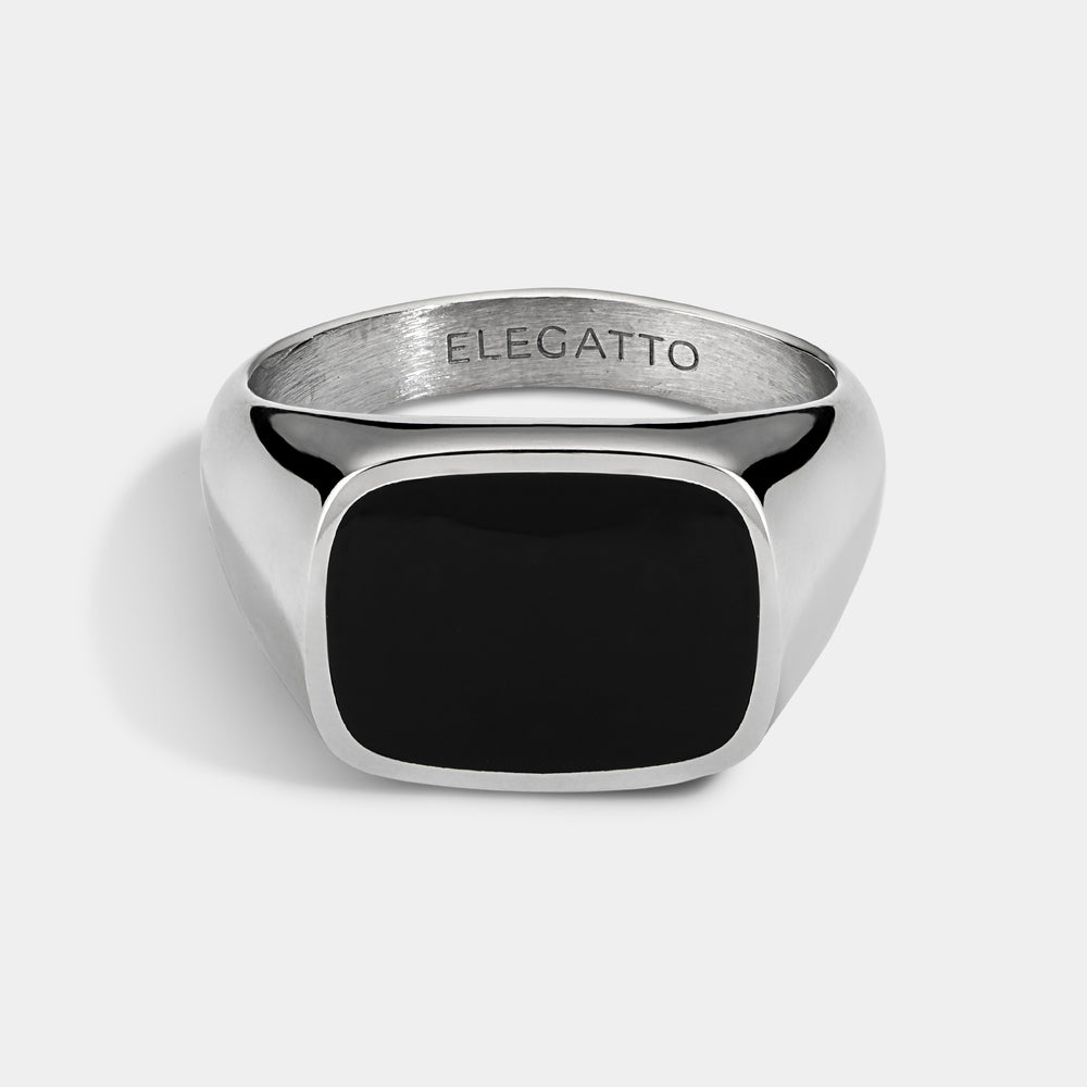 Onyx Signet Ring - 8 - Elegatto