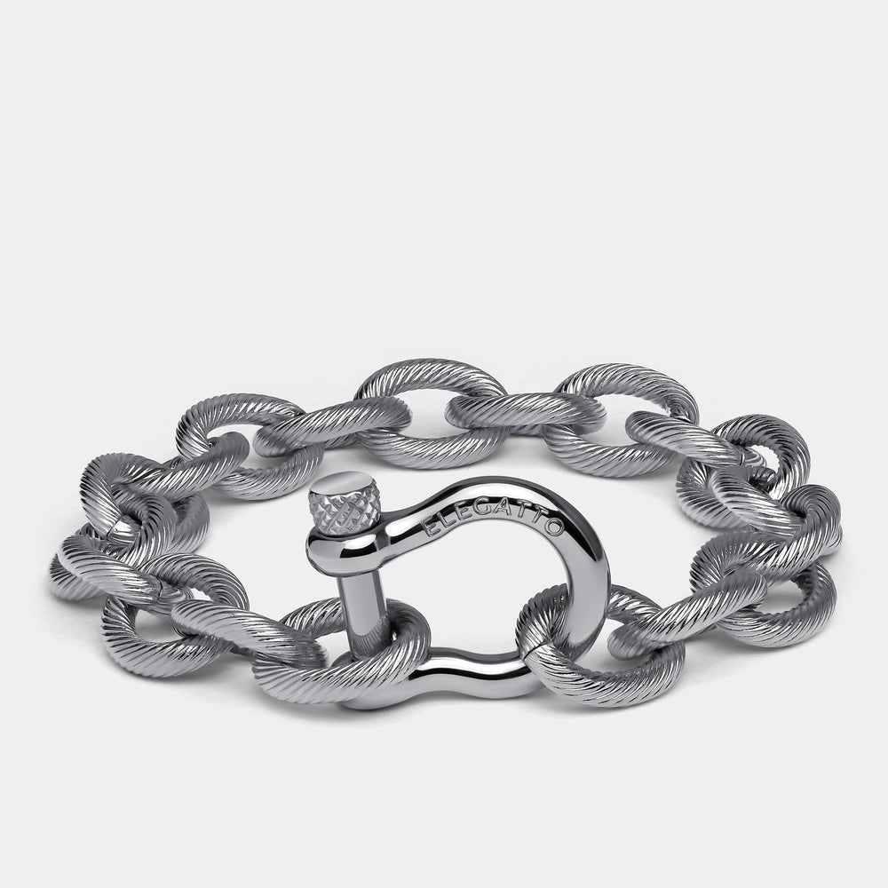 Elegatto Admiral Chain Bracelet in Silver