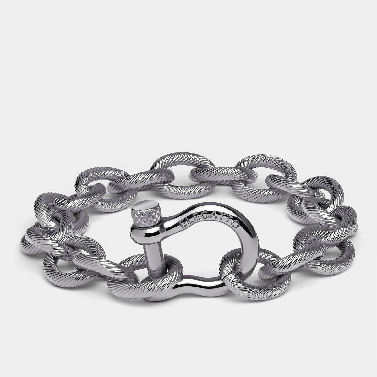 Elegatto Admiral Chain Bracelet in Silver - Elegatto