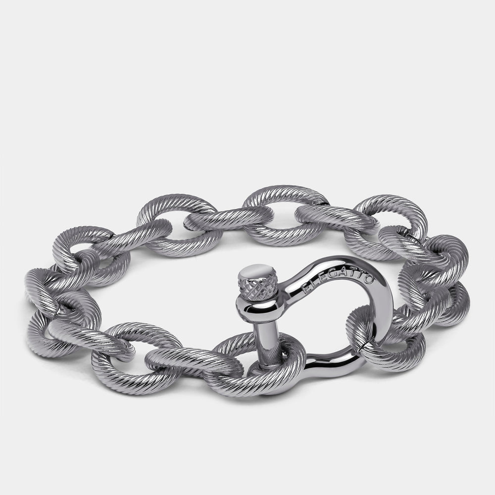 Elegatto Admiral Chain Bracelet in Silver