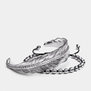 Jovian & Feather Bracelet Set - Elegatto