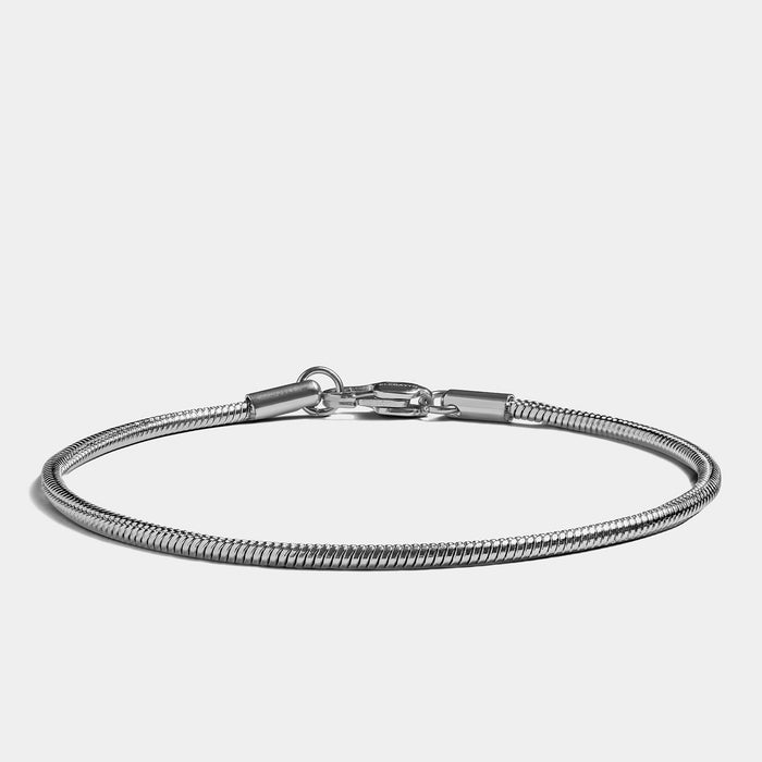 Snake Chain Bracelet Silver (2mm) - Elegatto