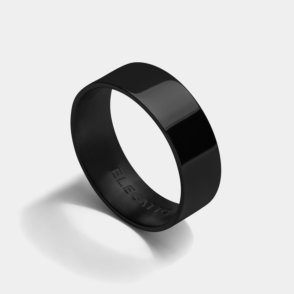 Traditional Band Black Ring